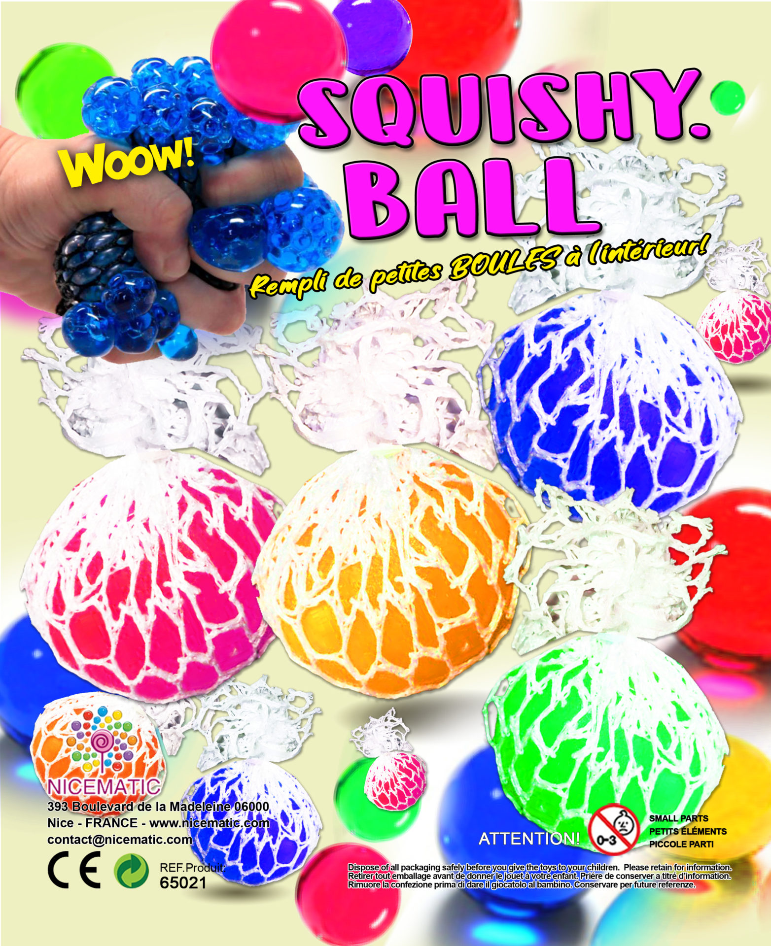 SQUISHY BALL 65 mm - NICEMATIC